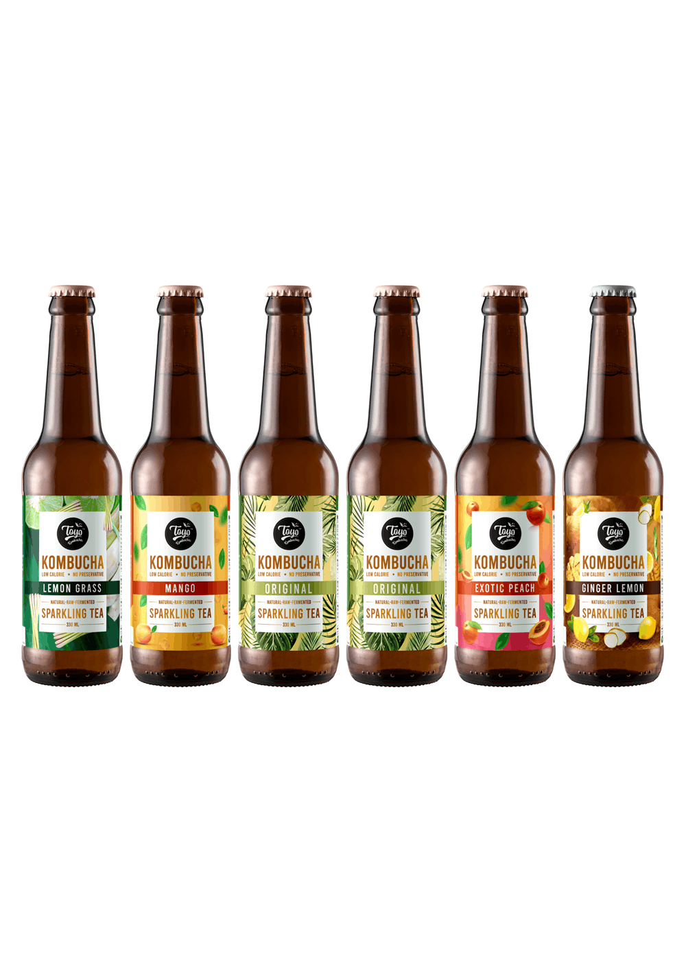 Get Zero Sugar Sparkling Fermented Tea - Trial Pack Combo- 330ml (Pack ...