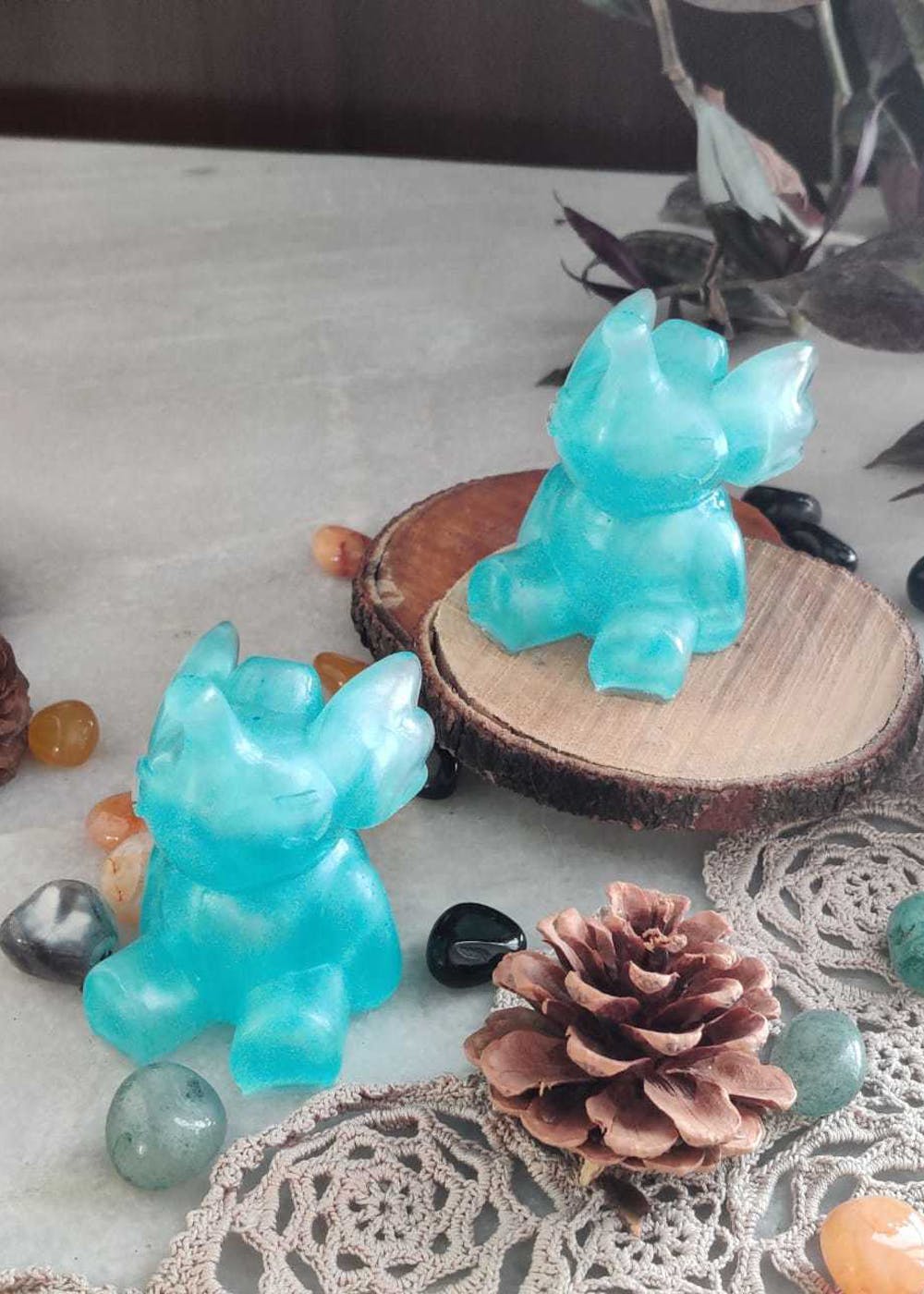 Get Frosted Elephant Figurines - Set of 2 at ₹ 790 | LBB Shop