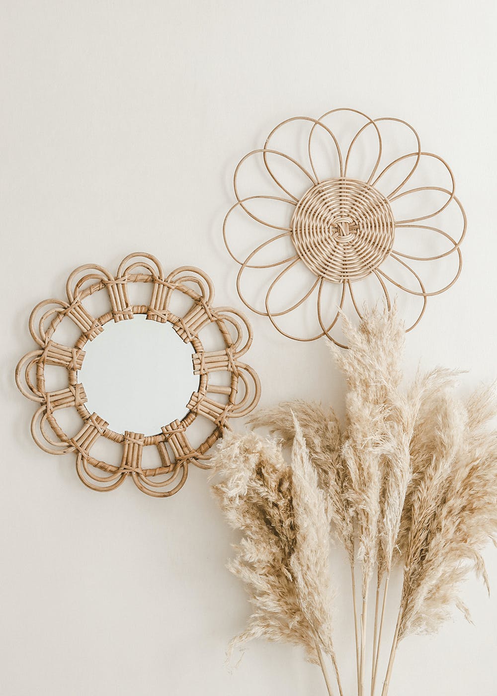 Get Cane Mirror with Wall Plate at ₹ 2699 | LBB Shop