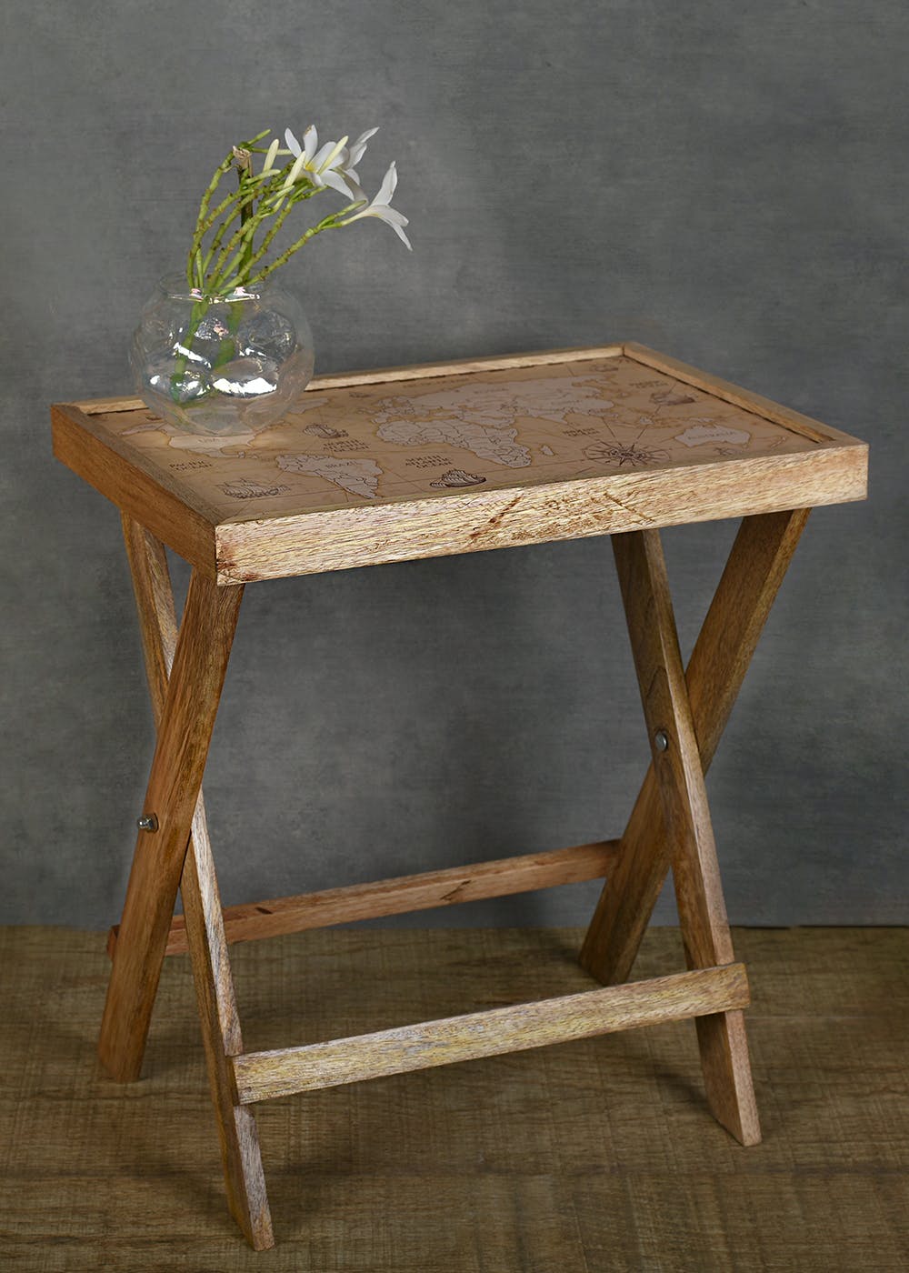 Get Aachman Map End Table 15 inch long at ₹ 4939 | LBB Shop
