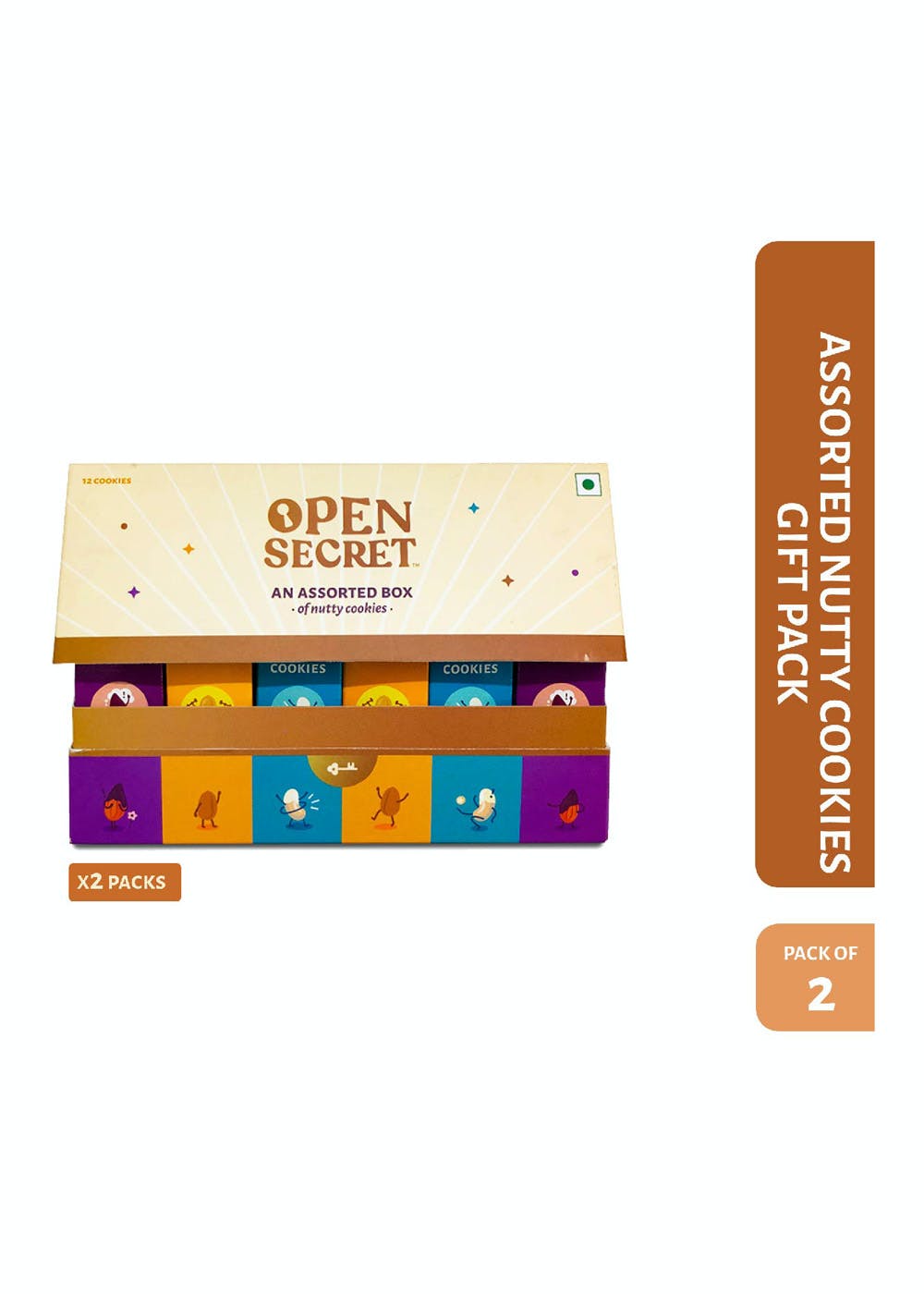 Get Nutty Cookies Assorted Gift Pack - 2 Gift Packs (300g) at ₹ 510 ...