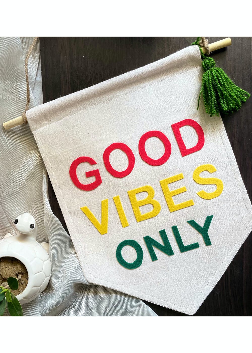 Get Good Vibes Only - Handcrafted Banner at ₹ 900 | LBB Shop
