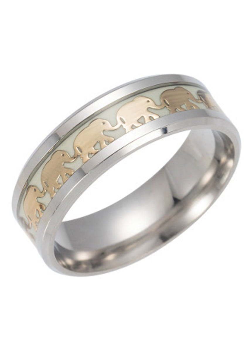 Get Rhodium-Plated Radium Elephant Ring Band at ₹ 299 | LBB Shop