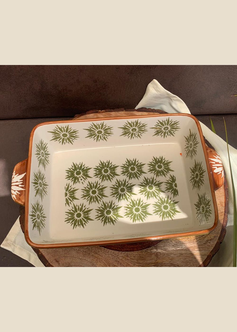 Get Olive Green Rectangular Bowl at ₹ 1680 | LBB Shop