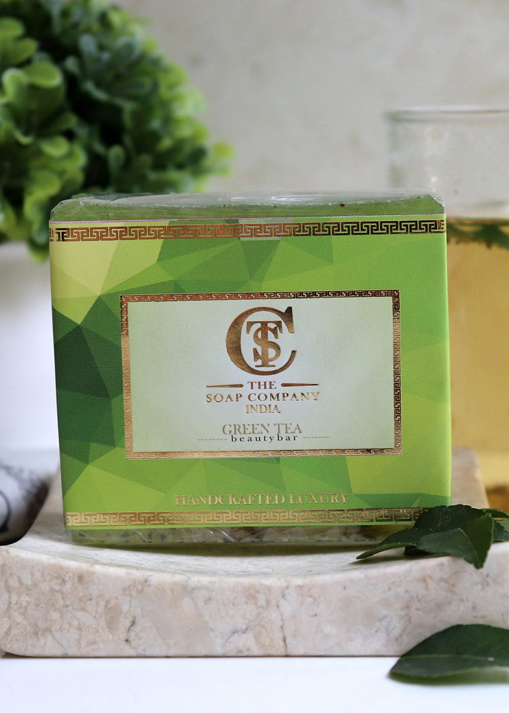 Get Handcrafted Luxury Green Tea Soap (125 g) at ₹ 88 | LBB Shop