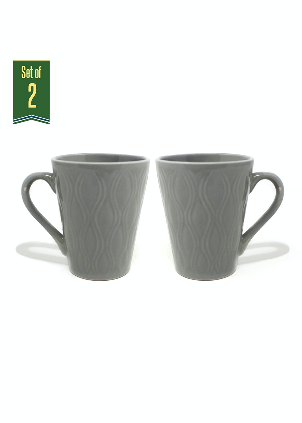 Get Grey Curly Coffee Mug (Set of 2) at ₹ 399 | LBB Shop