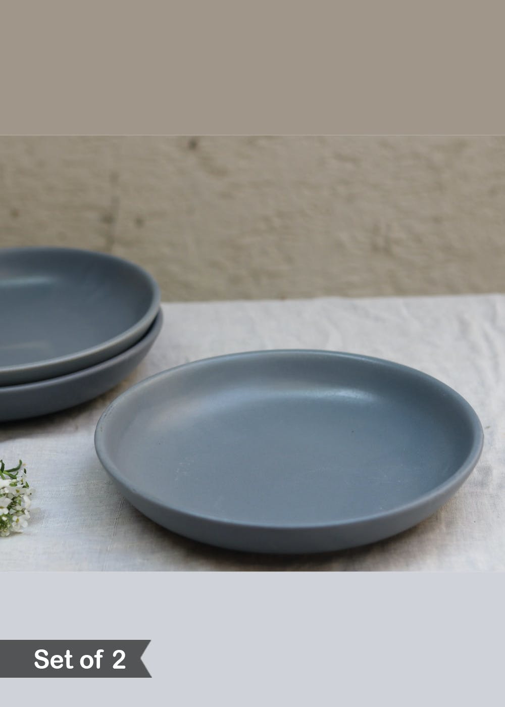 Get Grey Neutral Pasta Plate - Set of 2 at ₹ 2499 | LBB Shop