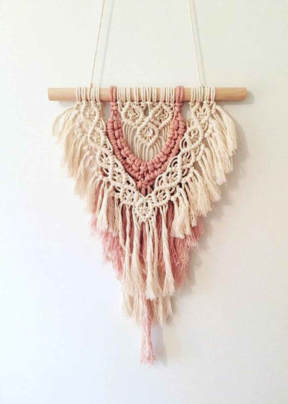 Get Two-Tone Tasseled Macrame Wall Hanging at ₹ 875 | LBB Shop