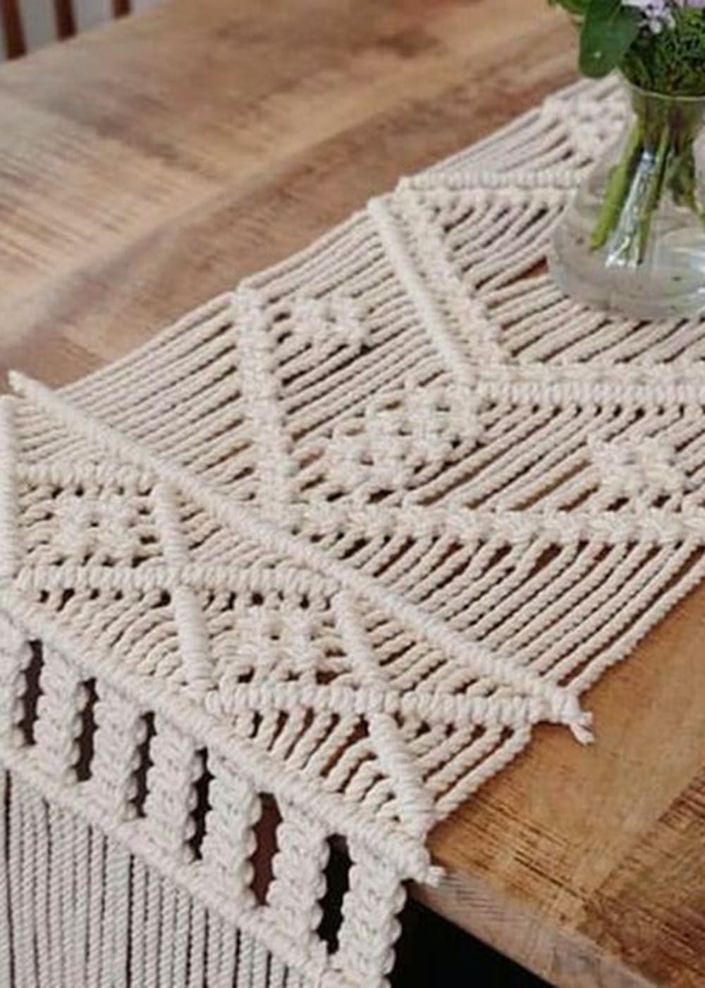 Get White Braided Pattern Table Runner at ₹ 1275 | LBB Shop