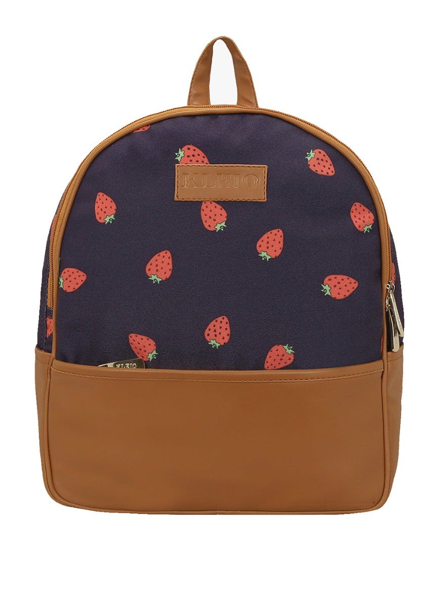 Get Scattered Strawberry Print Backpack at ₹ 1440 | LBB Shop