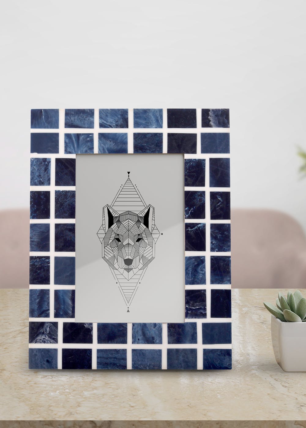 Get Photo Frame Blue Tiles at ₹ 749 | LBB Shop