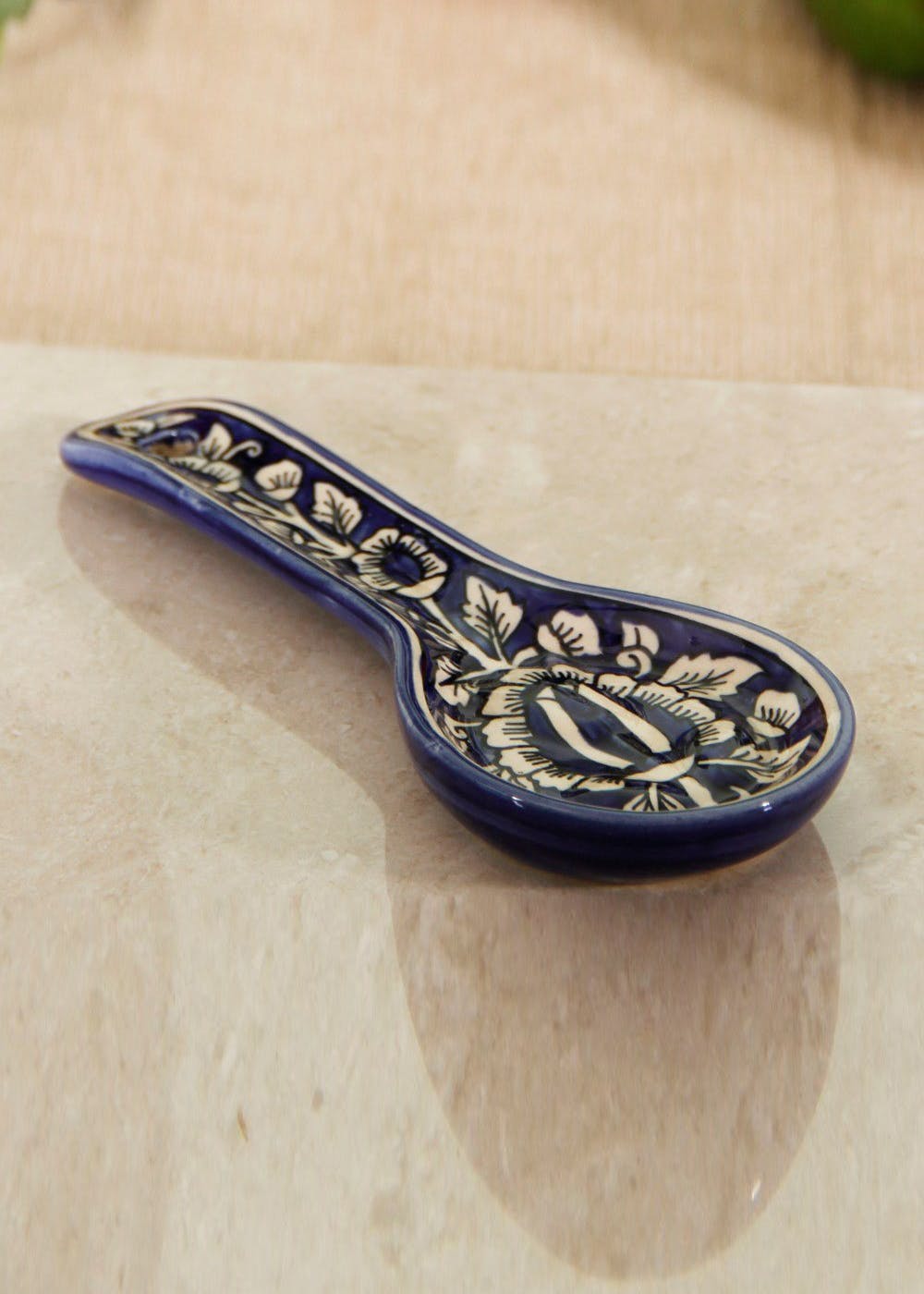 Get Blue Mughal Handpainted Spoon Rest at ₹ 699 | LBB Shop