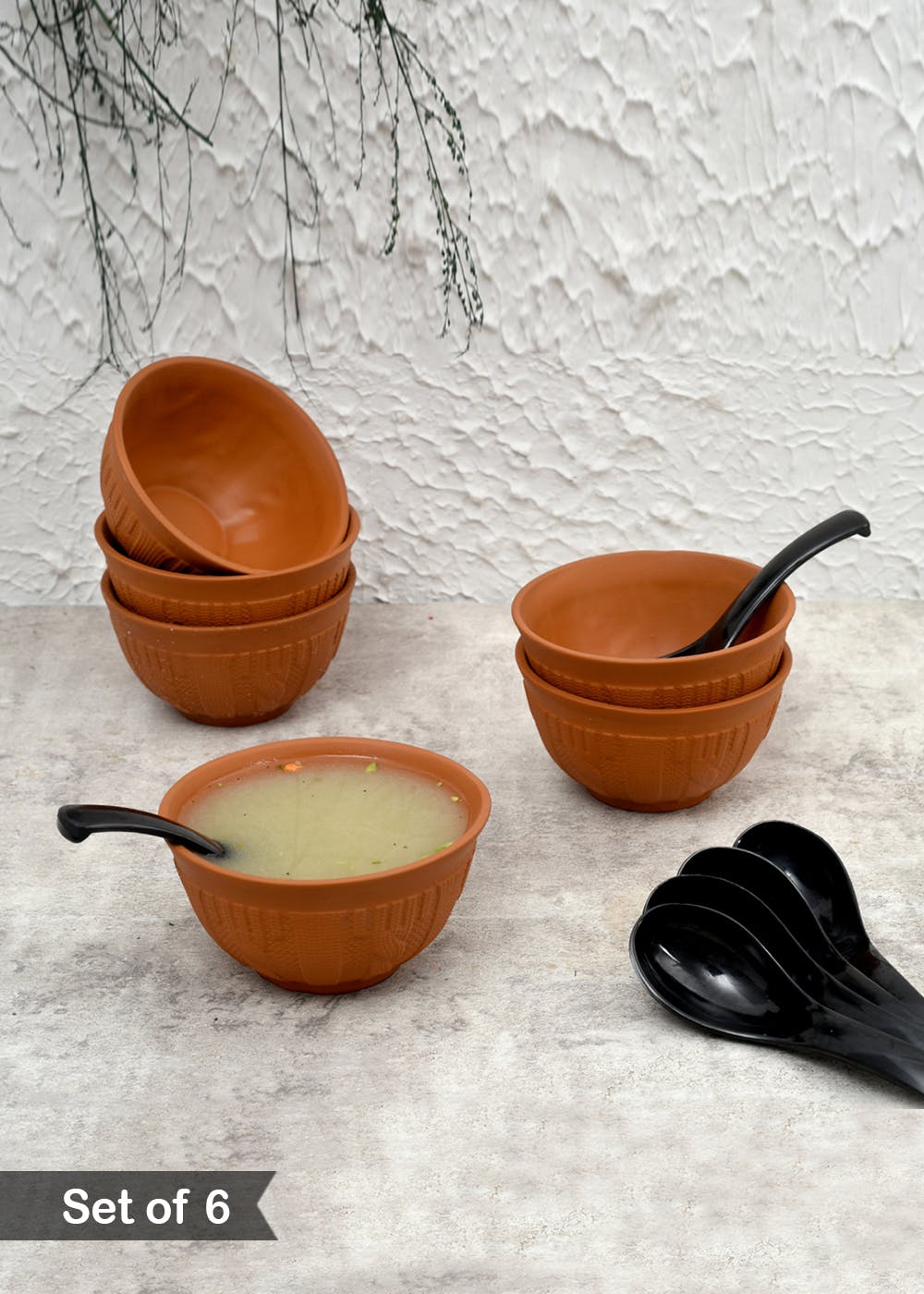 Get Terracotta Tableware Serving Hand Knitted Soup Set- Set Of 6 at ...