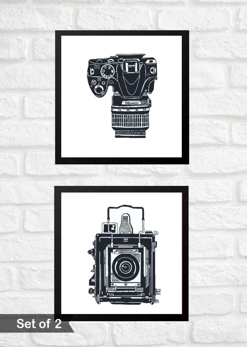 Get Nostalgic Camera White Poster Frame- 7 x 7 inches at ₹ 449 | LBB Shop