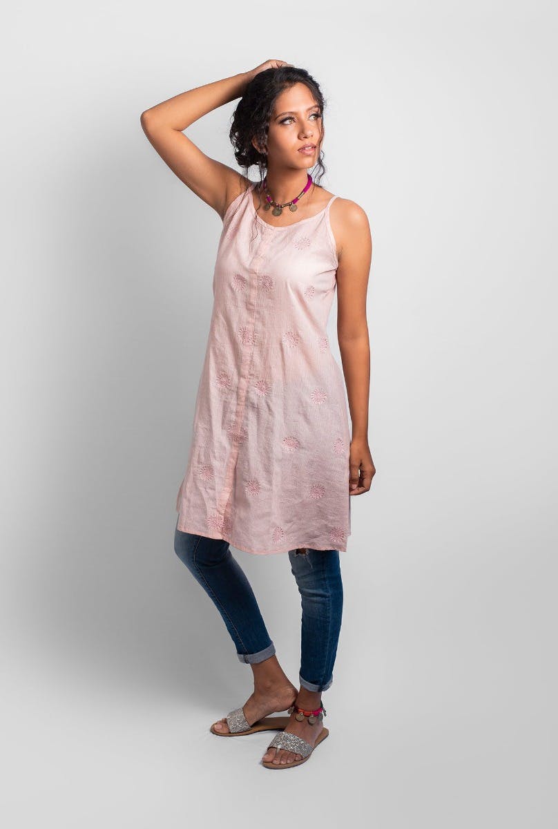 Get Linen Floral Sleevless Tunic at ₹ 3299 | LBB Shop