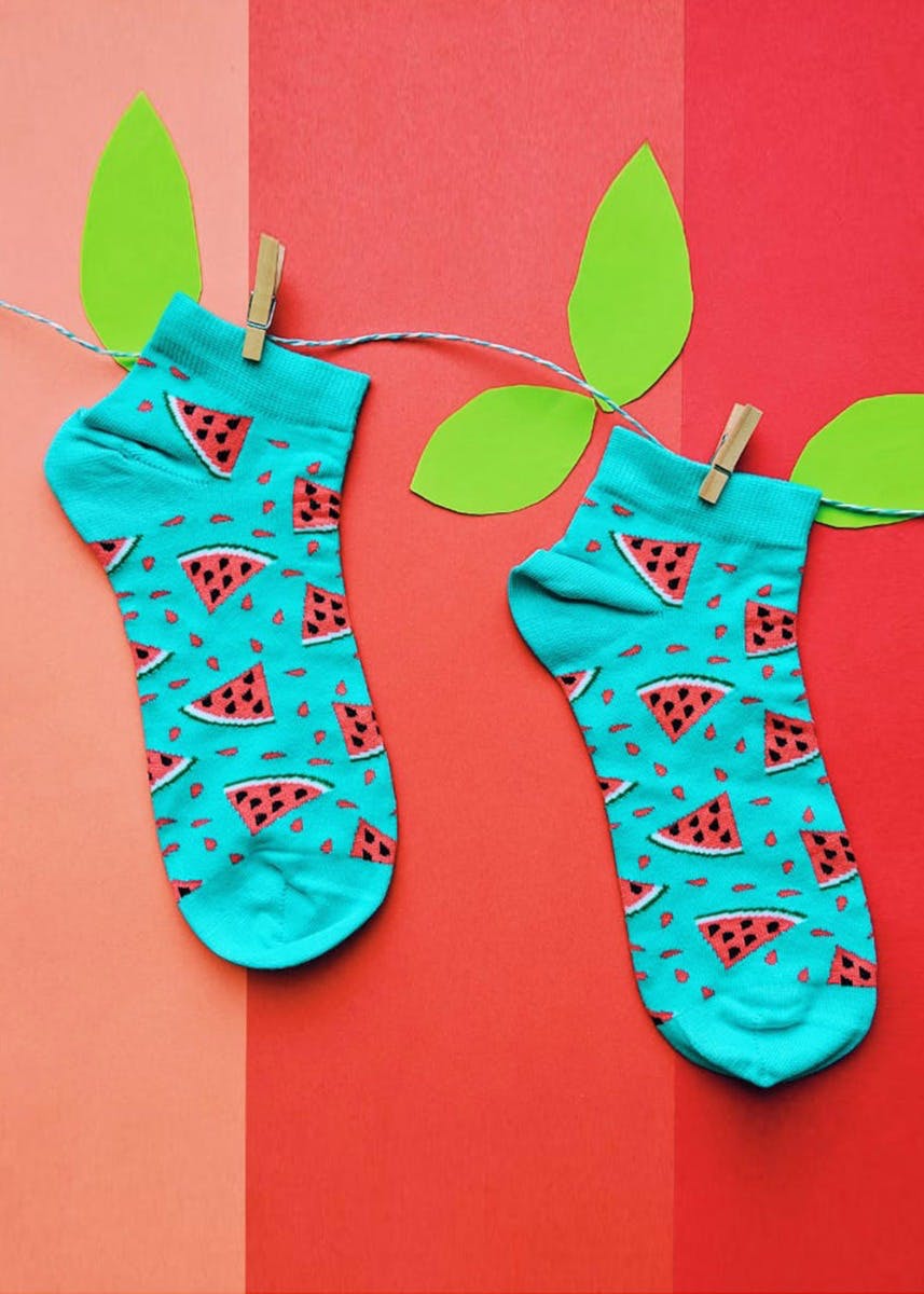 Get Watermelon Low-Cut Blue Socks at ₹ 199 | LBB Shop