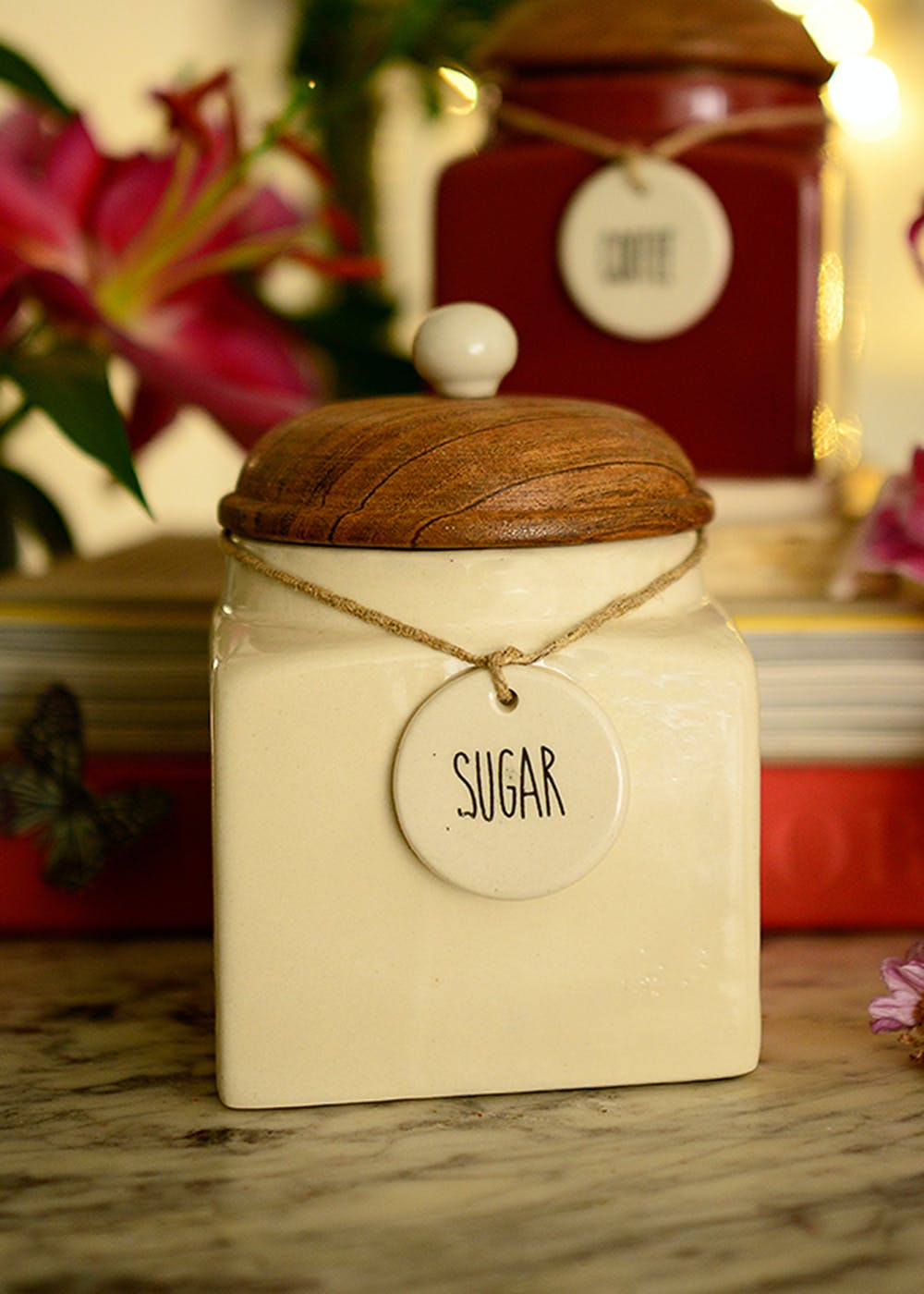 Get Tranquil White Sugar Storage Jar at ₹ 799 | LBB Shop