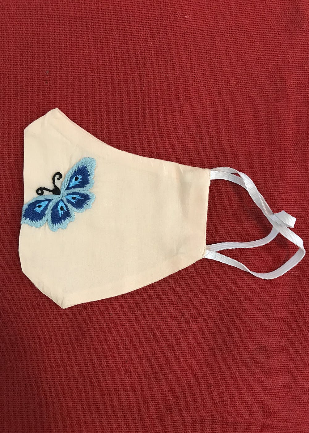 Get Hand Embroidered Blue Butterfly Mask at ₹ 95 | LBB Shop