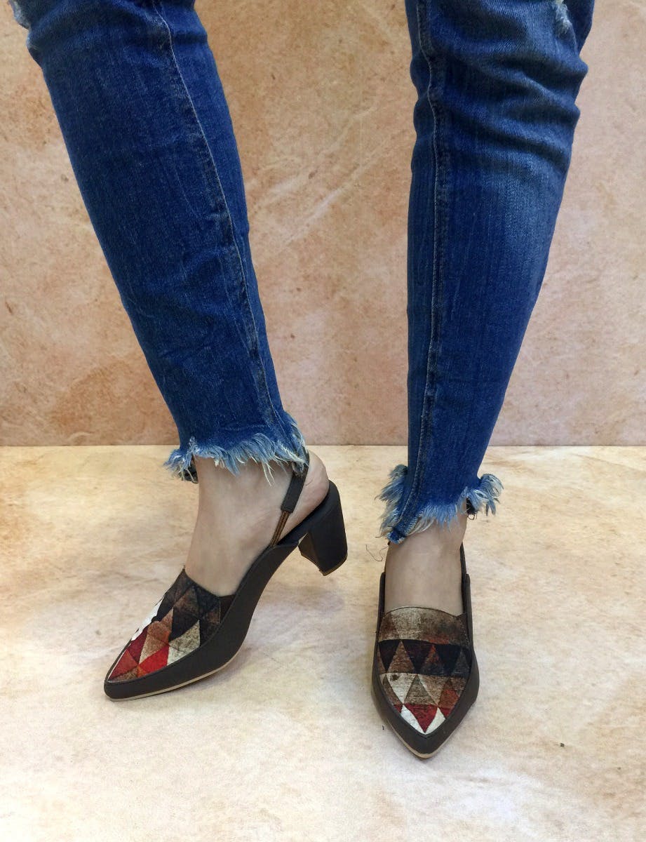 Get Handcrafted Aztec Print Block Heels at ₹ 3000 | LBB Shop