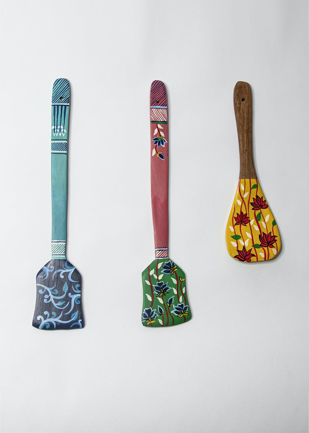 Get Vistosa Hand Painted Wooden spatula Wall Hangings -Set of 3 at ...