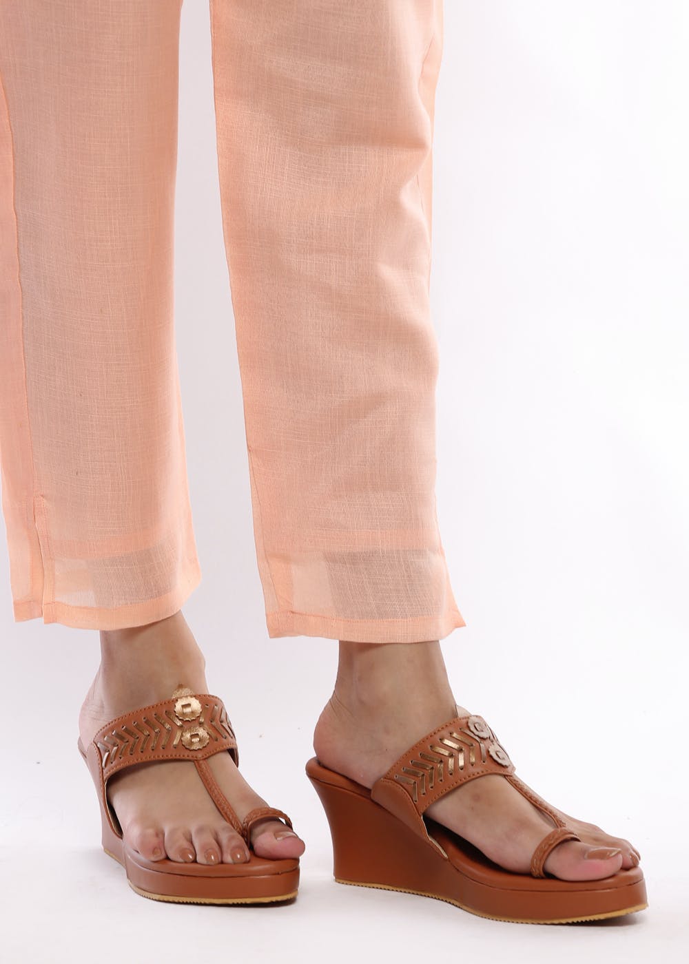 Get Braided Pattern Detail Solid Wedges at ₹ 999 | LBB Shop