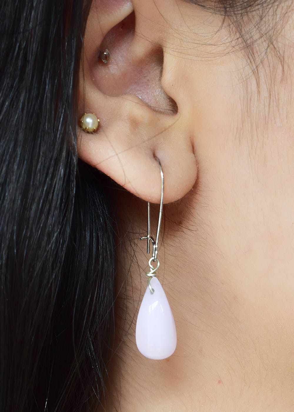 Get Minimalistic Light Pink Drop Earrings at ₹ 210 | LBB Shop