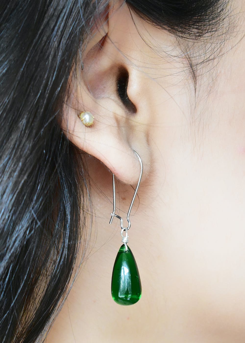 Get Minimalistic Green Drop Earrings at ₹ 210 | LBB Shop