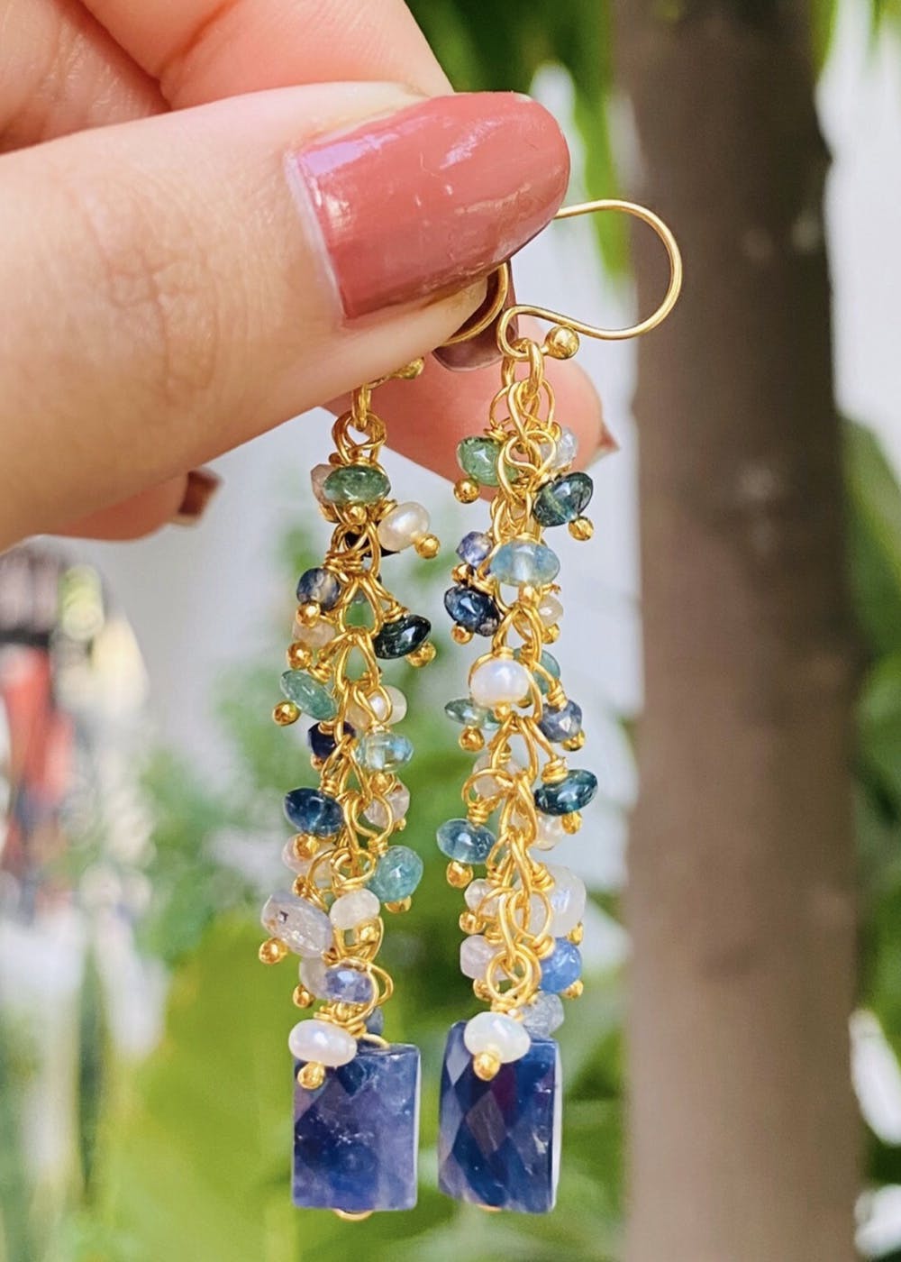 Get Solid Hue Beaded Danglers at ₹ 3000 | LBB Shop