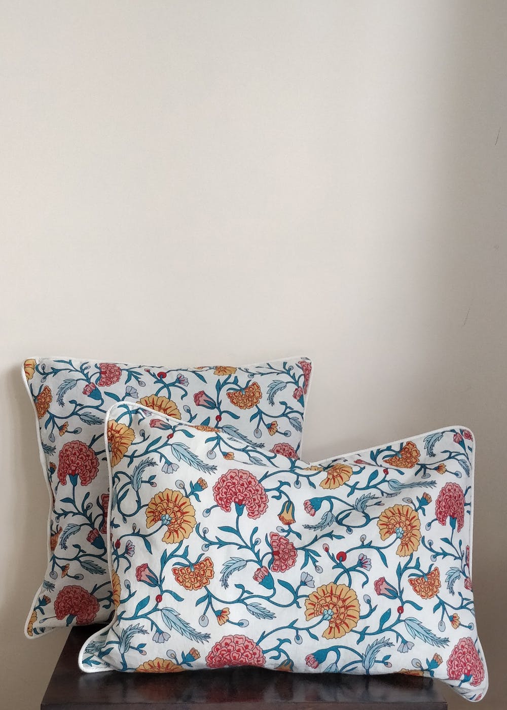 Get Marigold Spring Cushion Cover With Piping at ₹ 995 | LBB Shop