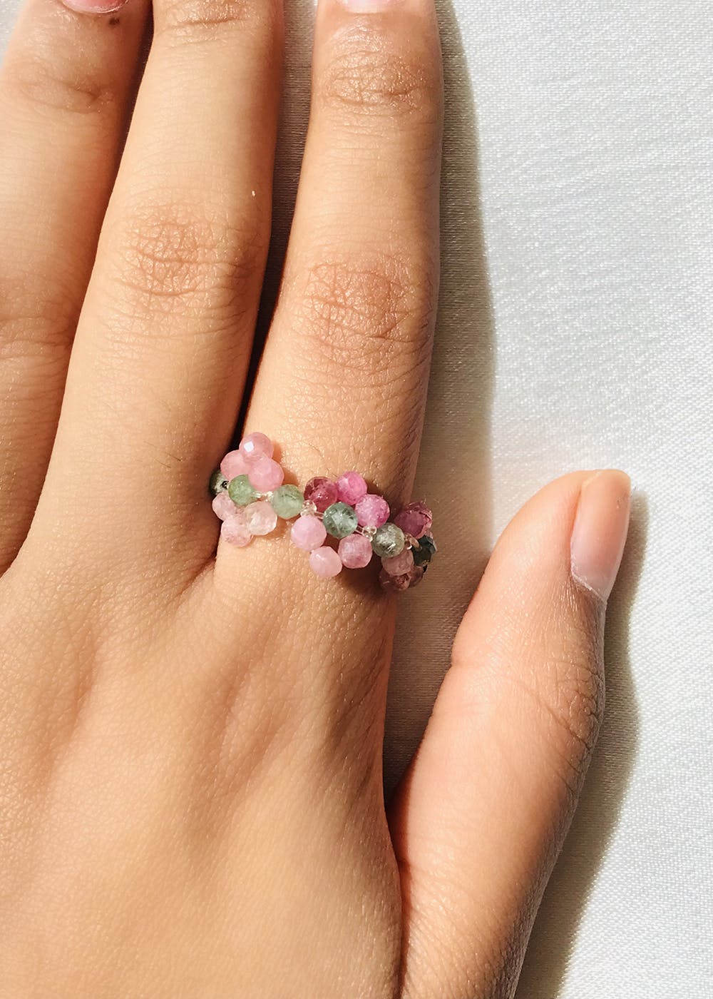 Get Pink & Green Flora Ring at ₹ 600 | LBB Shop