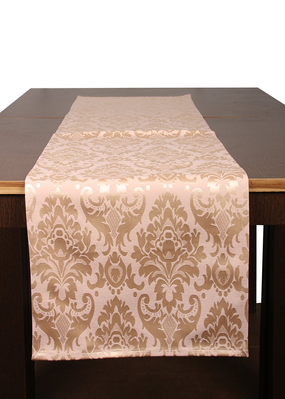 Get Cotton Jacquard Self Design Damask Table Runner 8 Seater (13x96 ...