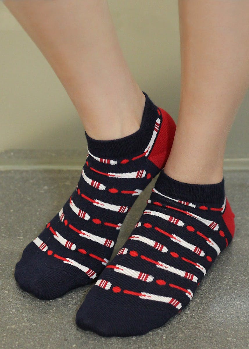 Get Cricket Bat Unisex Low-Cut Navy Blue Socks at ₹ 179 | LBB Shop