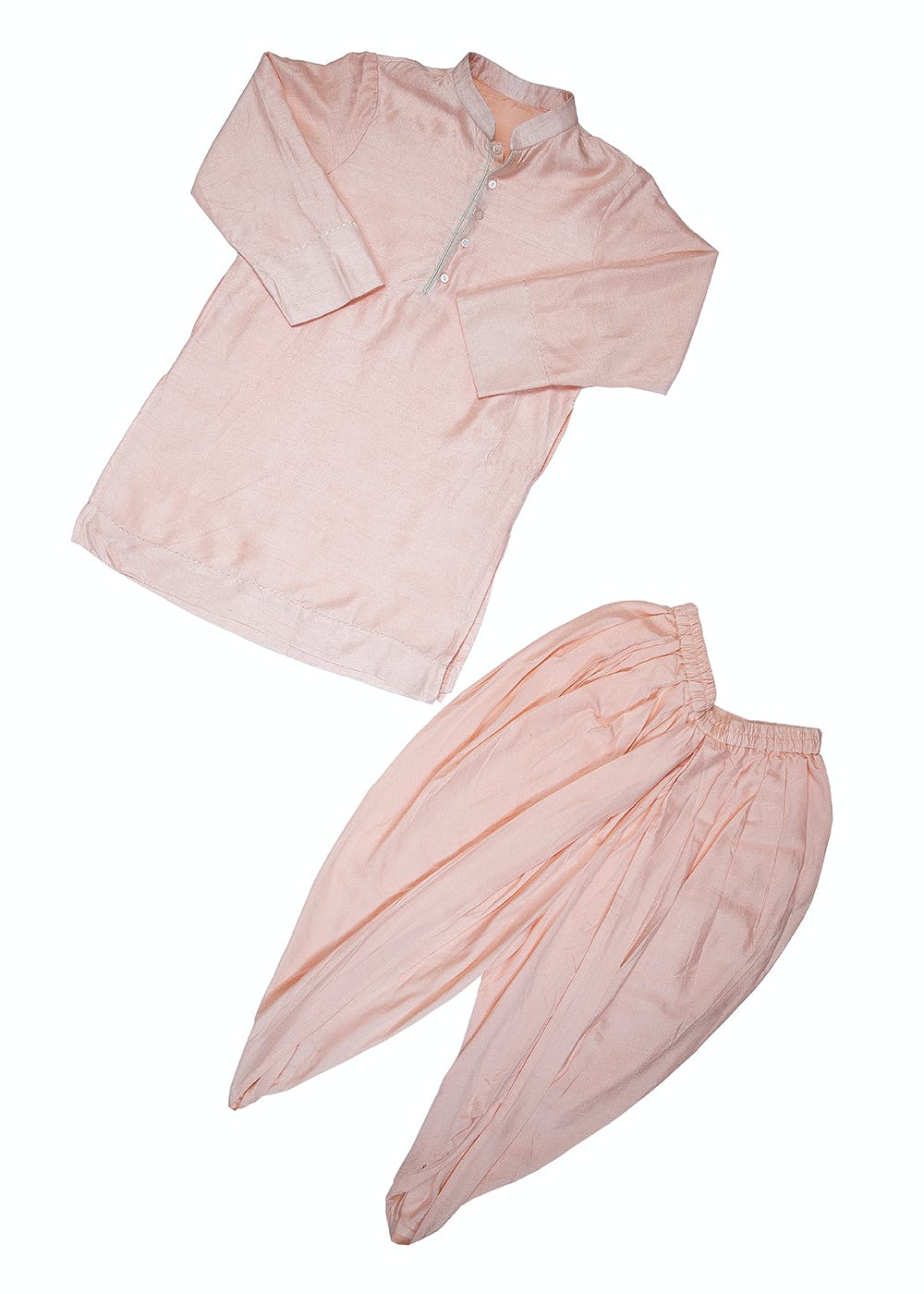 Get Monotone Kurta & Dhoti With Fish Embellished Blue Jacket Set at ...