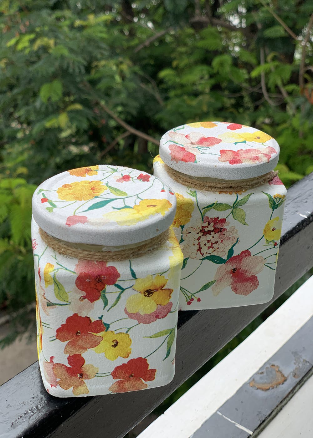 Get Yellow Bloom Glass Jars (Set of 2) at ₹ 1499 | LBB Shop