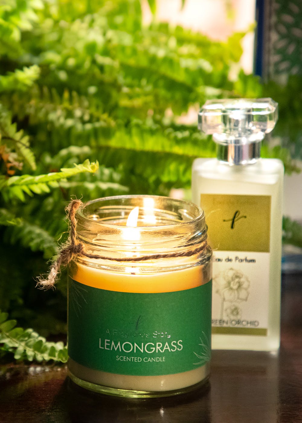 Get Green Orchid + Lemon Grass Scented Candle at ₹ 1349 | LBB Shop