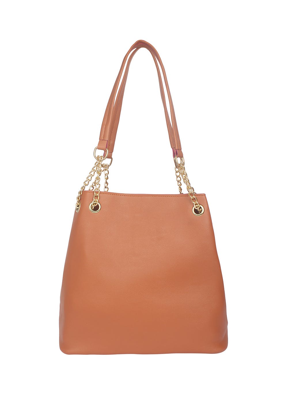 Get Brown Faux Leather Tuck Lock Closure Handbag at ₹ 999 | LBB Shop