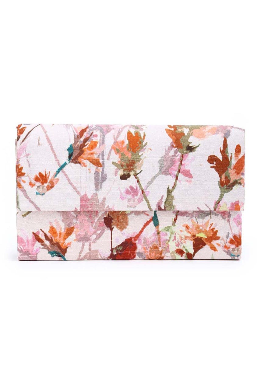 Get Handmade Pink Crocus Flower Clutch Bag at ₹ 1200 | LBB Shop
