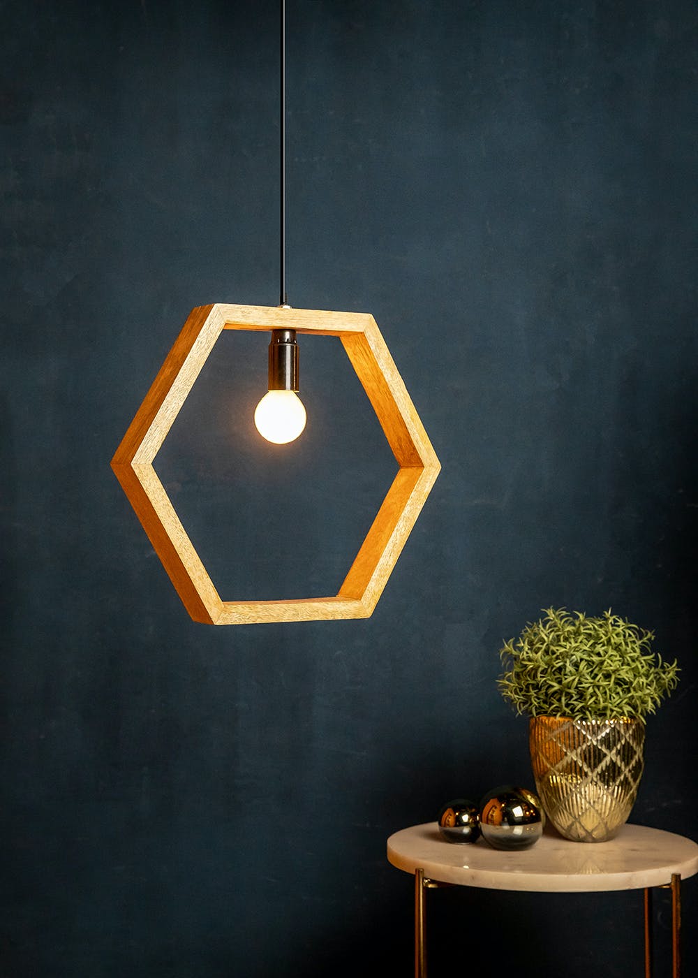 Get Hexagonal Pendant Light at ₹ 2790 | LBB Shop