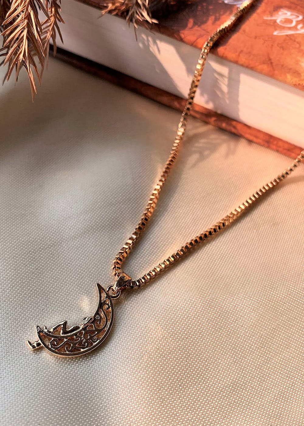 Get Gold Plated Half Moon Pendant at ₹ 599 | LBB Shop