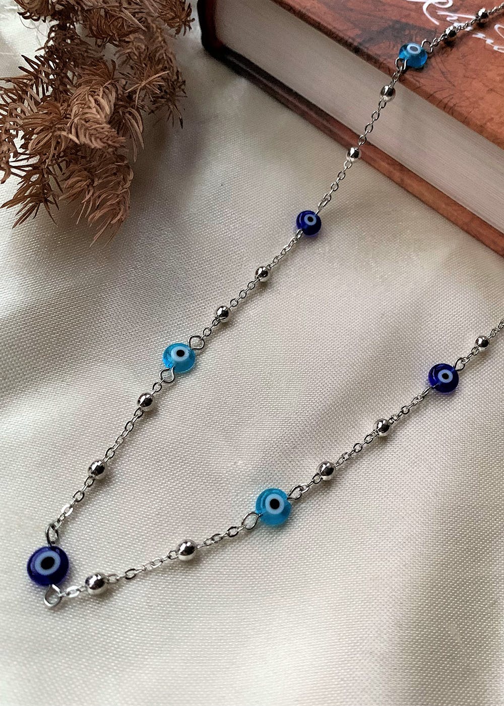 Get Silver Plated Evil Eye Neck Chain at ₹ 599 | LBB Shop