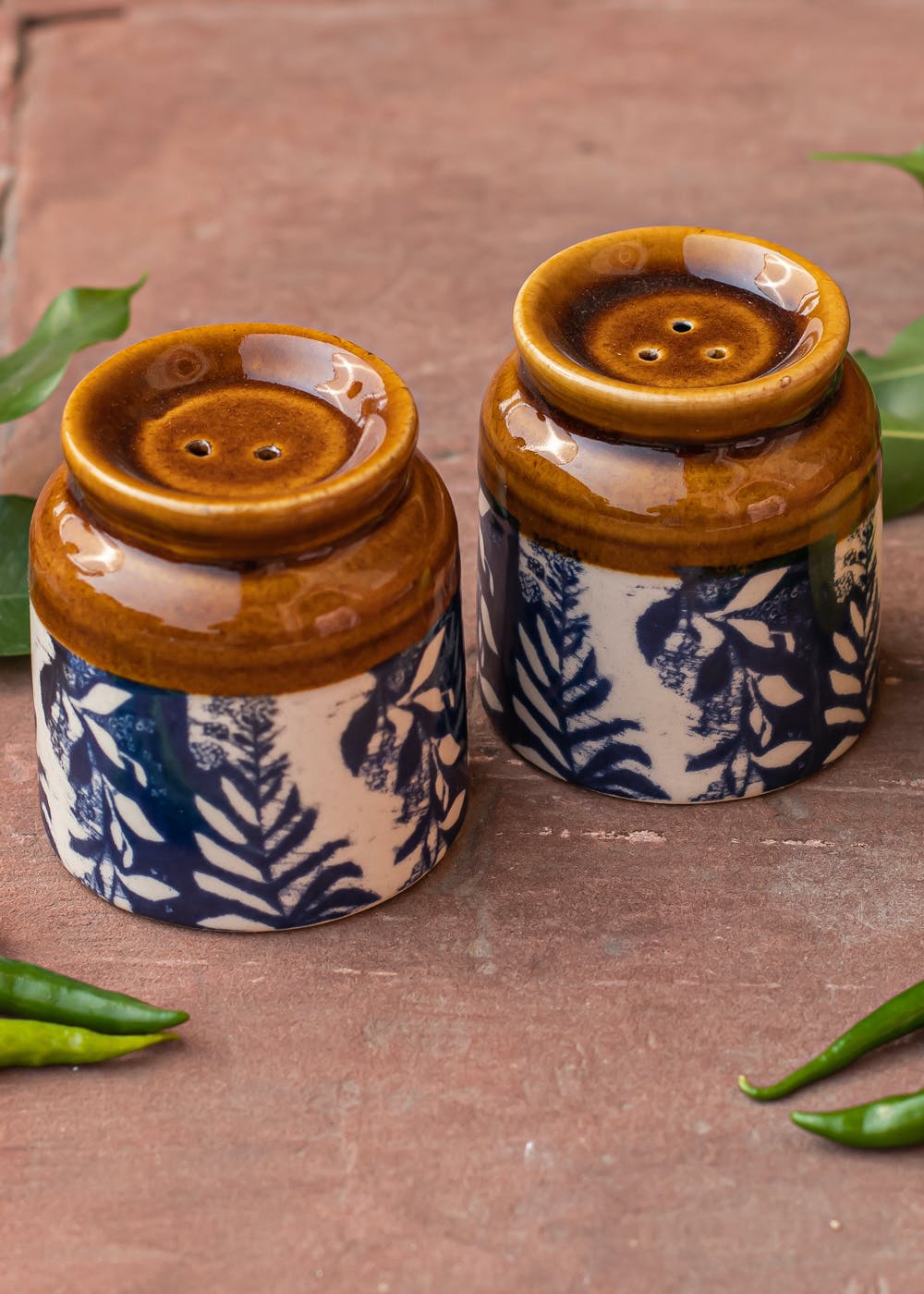 Get Indigo Stoneware Salt - Pepper Set at ₹ 850 | LBB Shop