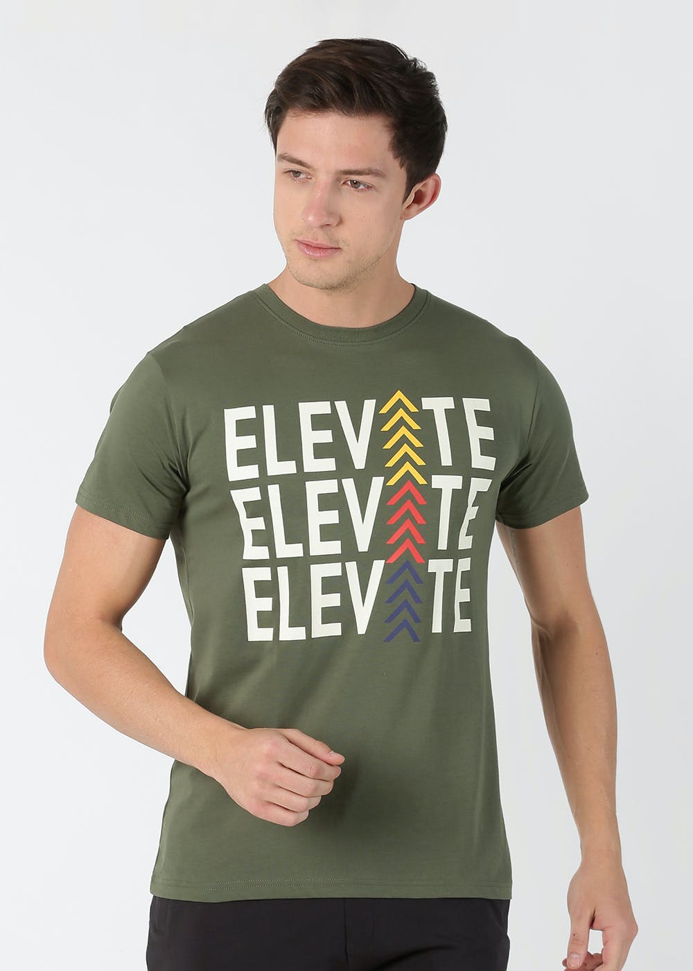 Get Elevate Graphic Round Neck T-Shirt at ₹ 599 | LBB Shop