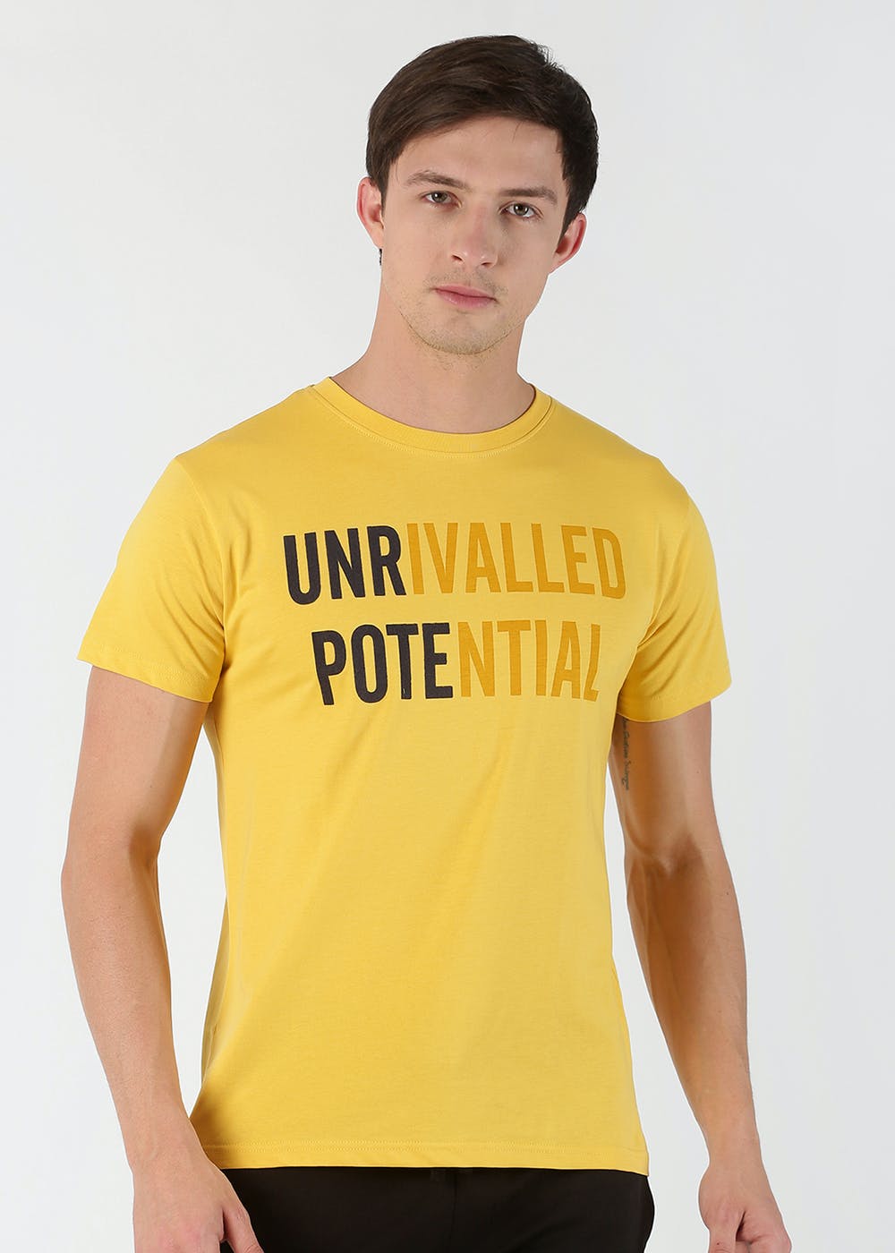Get Unrivalled Potential Graphic Yellow T-Shirt at ₹ 599 | LBB Shop