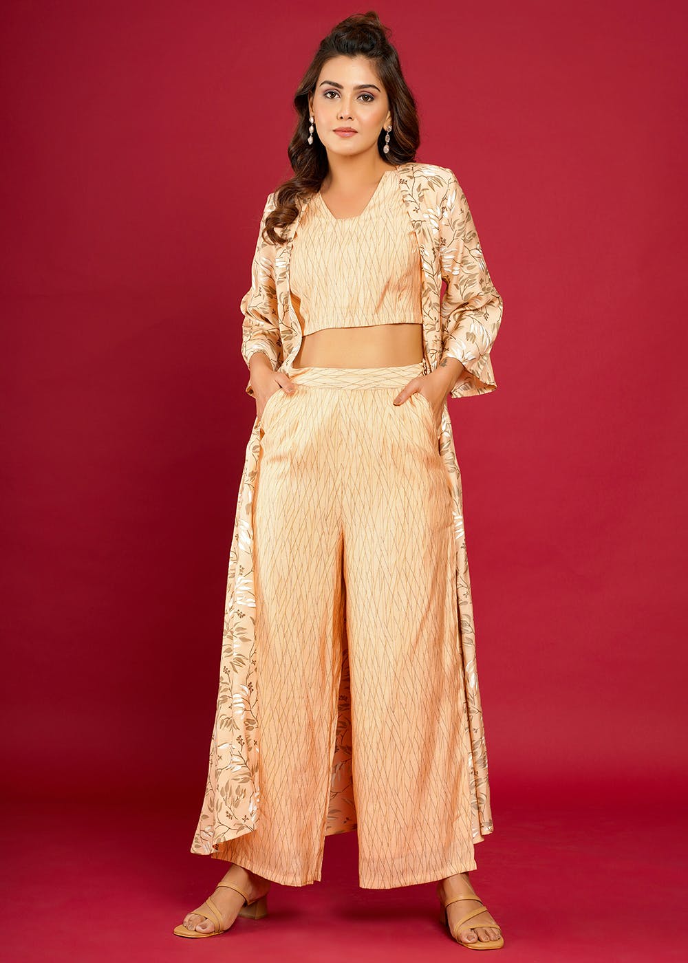 Get Peach Muslim 3Pcs Co-ord Sets at ₹ 1820 | LBB Shop
