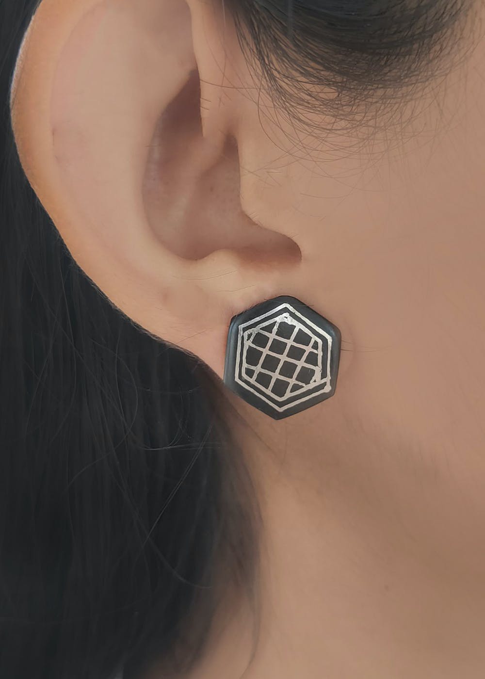 Get Geometric Detail Hexagonal Earrings at ₹ 799 | LBB Shop