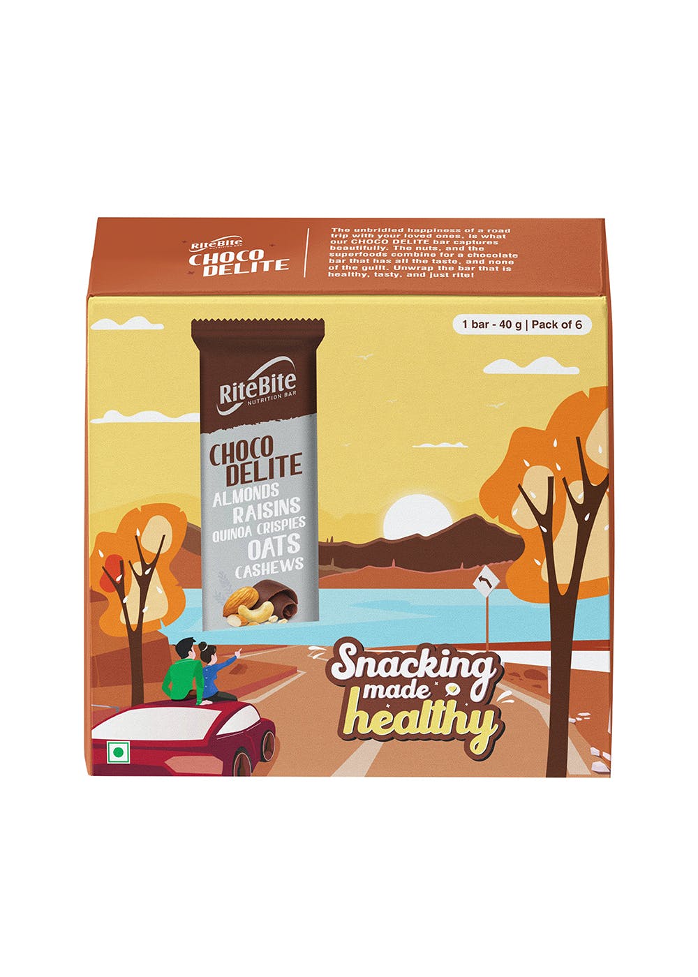 Get Choco Delite Bar 40g - Pack of 6 at ₹ 206 | LBB Shop