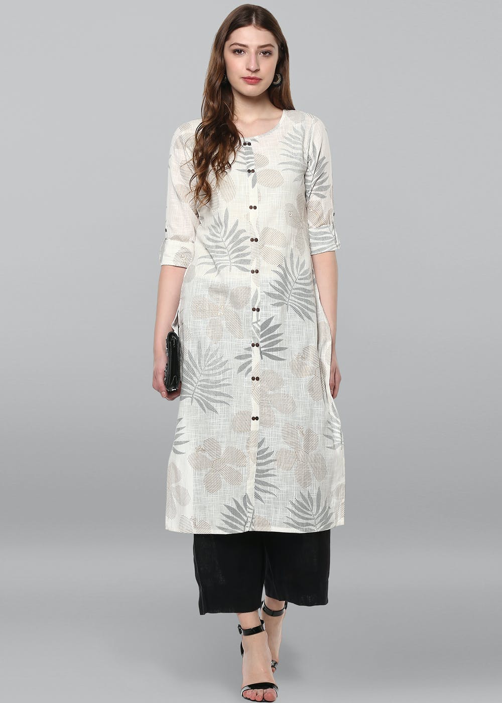 Get Off White Cotton Kurta at ₹ 680 | LBB Shop