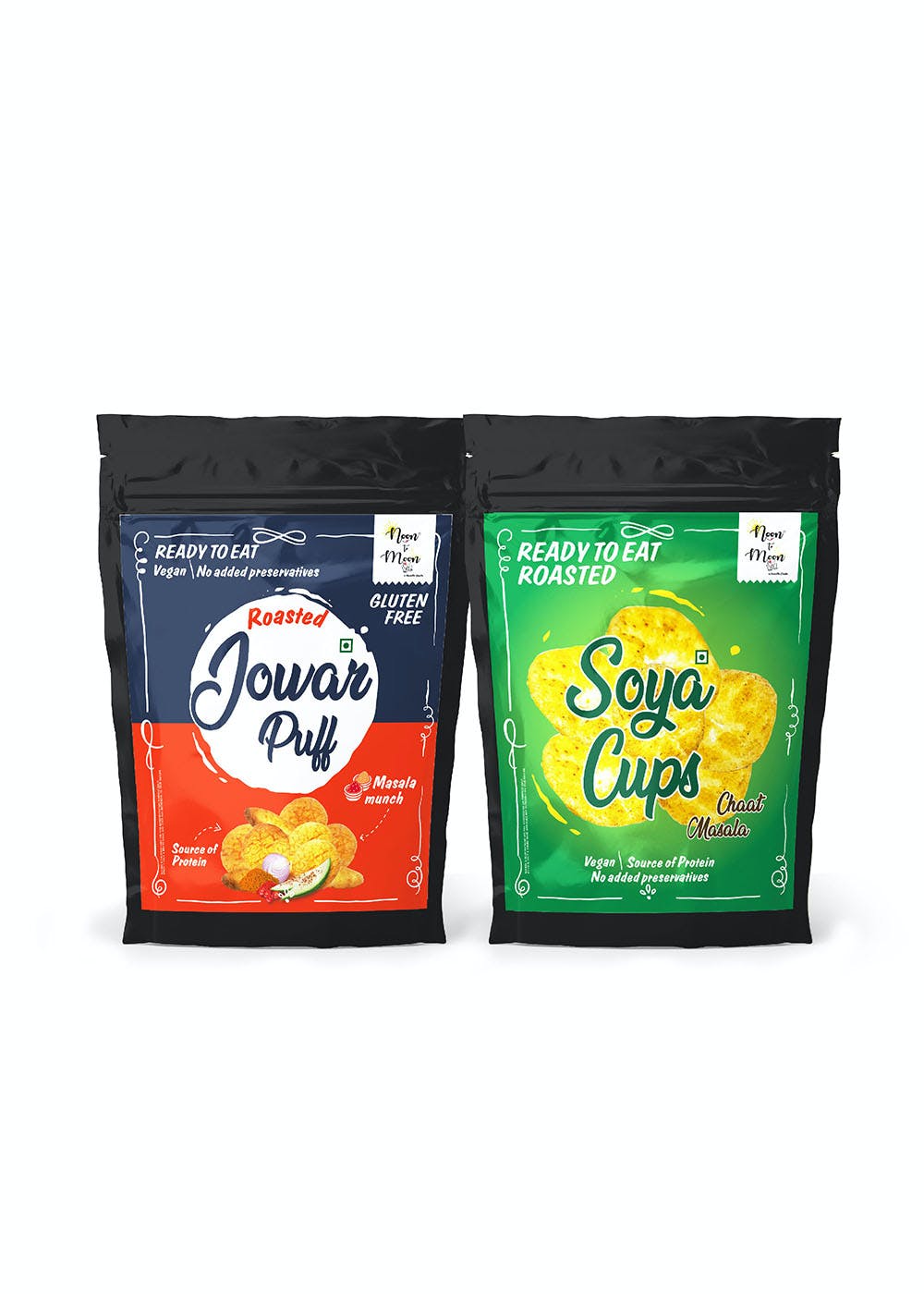 Get Jowar Puff (Masala Munch) & Soya Cups (Chaat Masala) - Pack of 6 ...