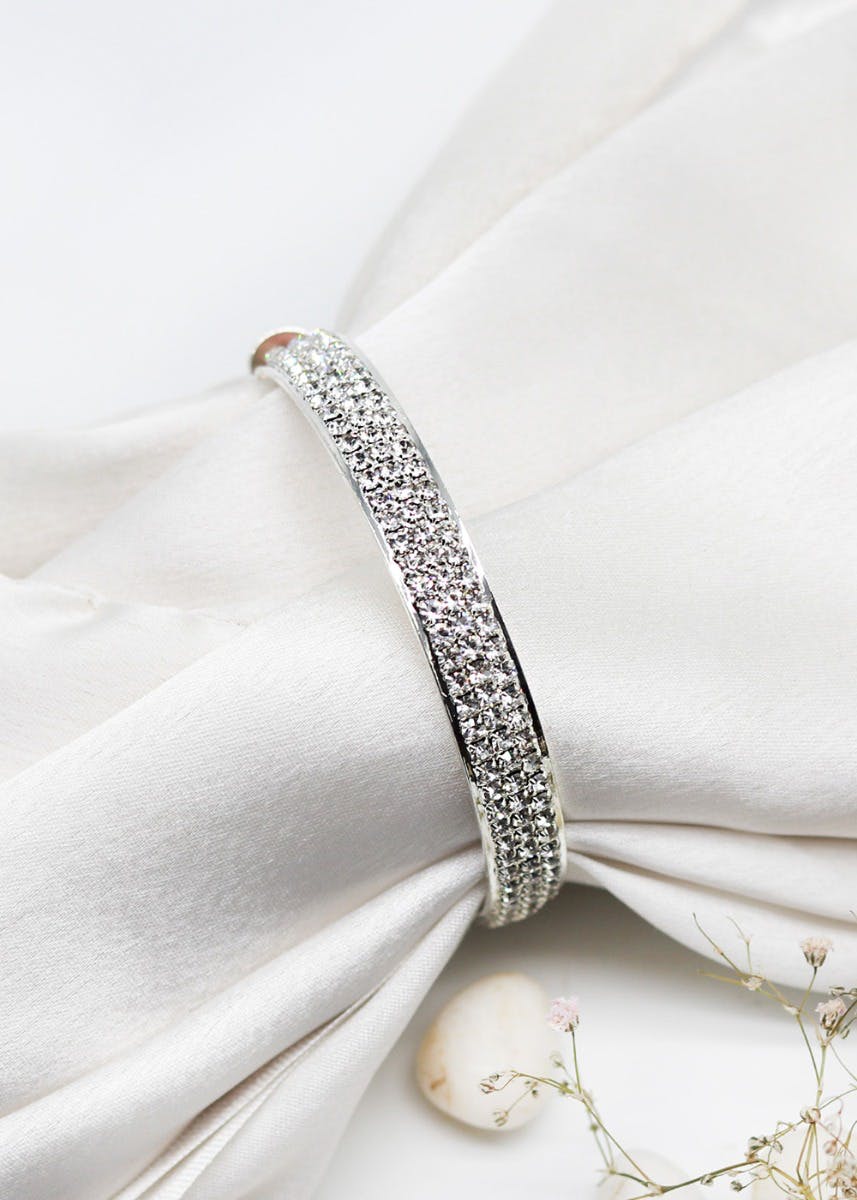Get Rhinestone Detail Adjustable Cuff Bracelet at ₹ 549 | LBB Shop