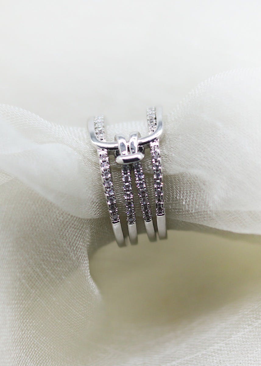 Get Rhinestone Detail Buckley Ring at ₹ 699 | LBB Shop